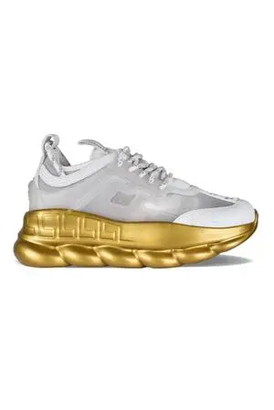 Versace Chain Reaction Sneakers - White