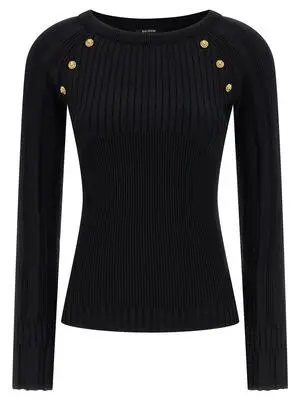Balmain 3 Buttons Sweater - Black