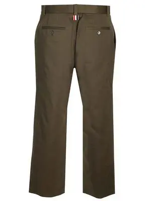 Thom Browne Cotton Twill Trousers - Green