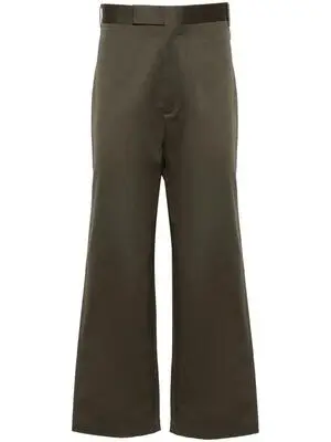 Thom Browne Cotton Twill Trousers - Green