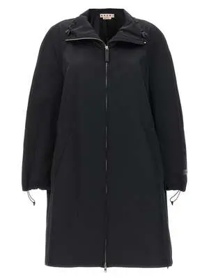Marni Satin Technical Fabric Parka - Black