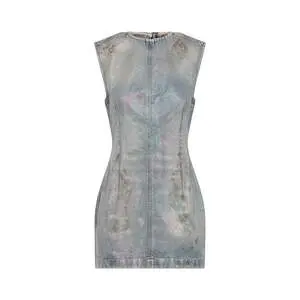 Acne Studios Mini Dress Denim - Blue