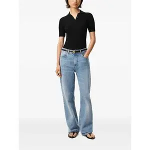 AMI Paris Denim Wide-leg Jeans