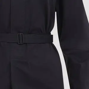 LEMAIRE Cotton Satin Midi Shirt Dress - Blue