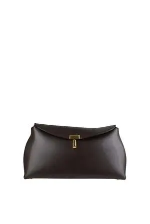 TOTEME T-lock Clutch - Brown
