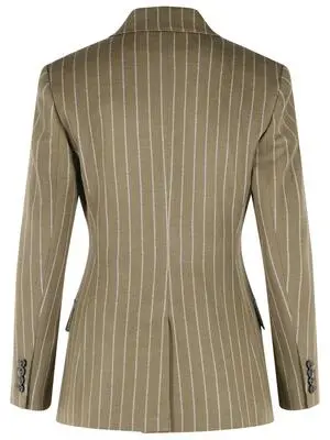 Max Mara Balta' Blazer In Viscose And Virgin Wool - Green