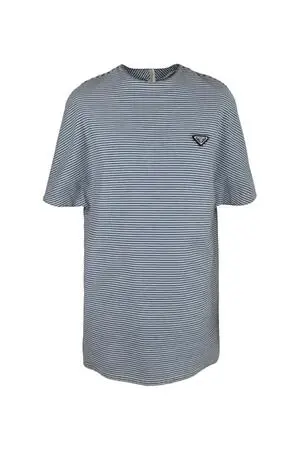 Prada Short-sleeved Denim Dress - Blue