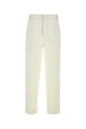 AMI Paris Cotton Baggy Pant - White