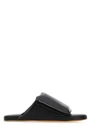 Bottega Veneta Nappa Leather Cushion Sandals - Black