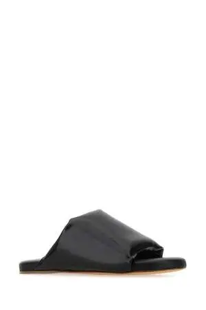 Bottega Veneta Nappa Leather Cushion Sandals - Black