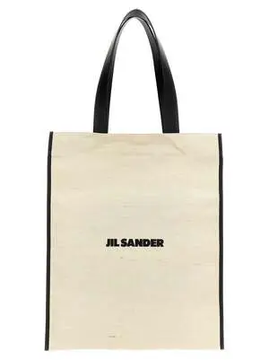 JIL SANDER Medium Flat Canvas Shopping Bag - Multicolor