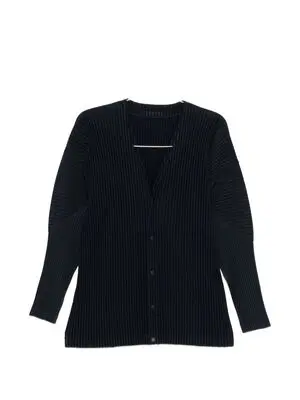 Issey Miyake Pleated V-necked Cardigan - Multicolor