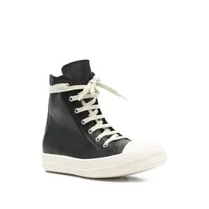 Rick Owens Leather High-top Sneakers