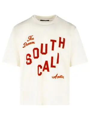 Amiri South Cali' Ivory Cotton T-shirt - Cream