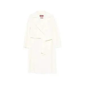 Max Mara Neutrals Coats Single Breasted Coats - Cream