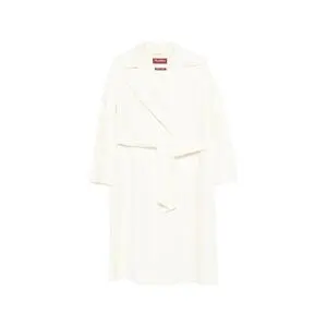 Max Mara Neutrals Coats Single Breasted Coats - Cream