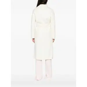 Max Mara Neutrals Coats Single Breasted Coats - Cream