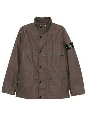 Stone Island Waxed Pigment Cotton Tela Field Jacket - Brown