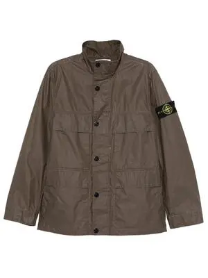 Stone Island Waxed Pigment Cotton Tela Field Jacket - Brown