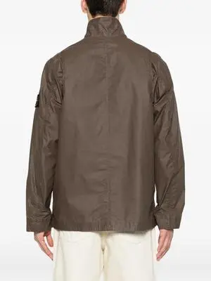 Stone Island Waxed Pigment Cotton Tela Field Jacket - Brown