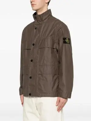 Stone Island Waxed Pigment Cotton Tela Field Jacket - Brown
