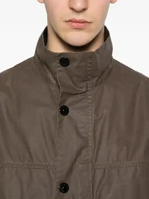 Stone Island Waxed Pigment Cotton Tela Field Jacket - Brown