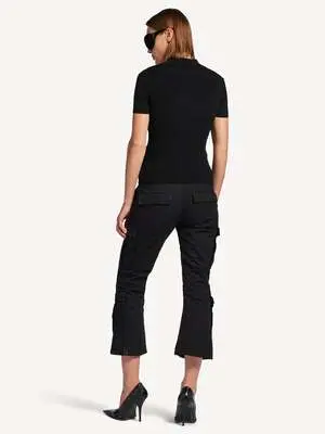 Balenciaga Ribbed Viscose And Cotton Knit Top