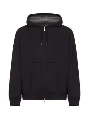 Brunello Cucinelli Double Fleece Zip-up Hoodie - Multicolor