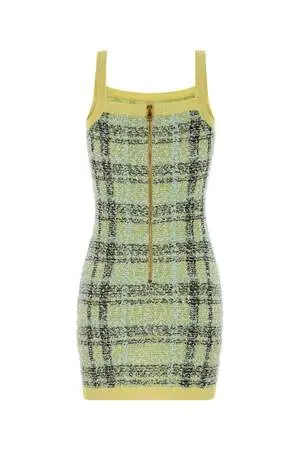 Balmain Embroidered Tweed Dress