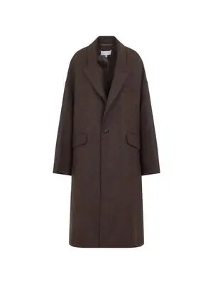 MAISON MARGIELA Oversized Wrap Coat - Brown