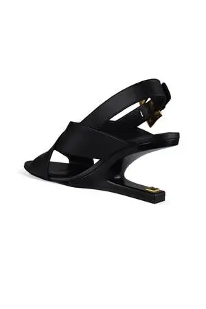 Balmain Anthem Wedge Sandals