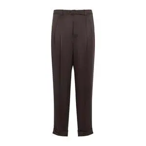 Saint Laurent Silk Pants - Brown