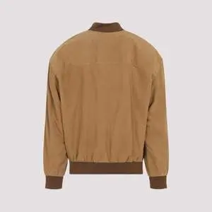 Saint Laurent Suede Jacket - Brown