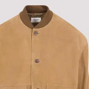 Saint Laurent Suede Jacket - Brown