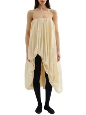 JIL SANDER Draped Taffeta Dress