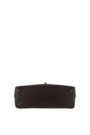 TOTEME Leather T-lock Clutch - Brown