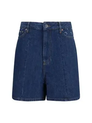 MARINE SERRE High-waisted Denim Shorts