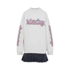 Balenciaga Hybrid Mini Dress - White