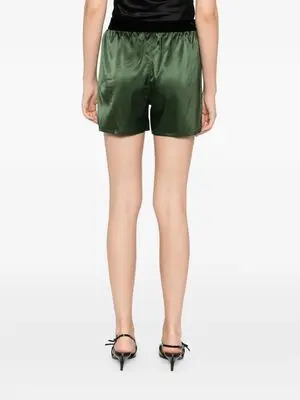 TOM FORD Stretch Silk Satin Shorts - Green