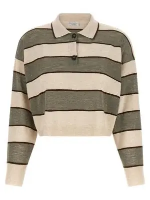 BRUNELLO CUCINELLI BRUNELLO CUCINELLI Sparkling Stripes Polo Shirt