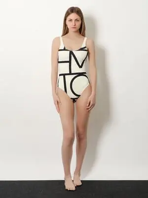 TOTEME Monogram Print One-piece Swimsuit - Multicolor