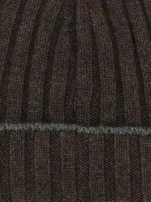 Brunello Cucinelli Cashmere Turn-up Beanie - Brown