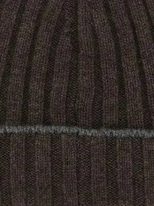 Brunello Cucinelli Cashmere Turn-up Beanie - Brown