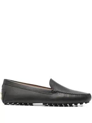 TOD'S Metal Detailing Leather Gommino Loafers - Black