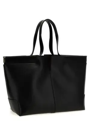 TOD'S Di Bag Folio Leather Shopper - Black