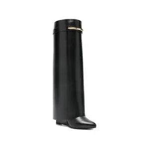 Givenchy Knee-high Wedge Heel Shoes - Black