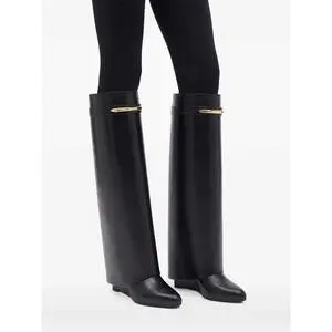 Givenchy Knee-high Wedge Heel Shoes - Black