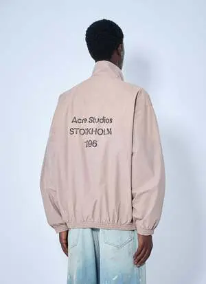 Acne Studios Logo Printed Zip-up Jacket