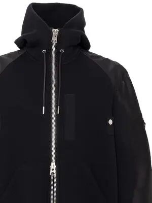Sacai Cotton And Nylon Hoodie