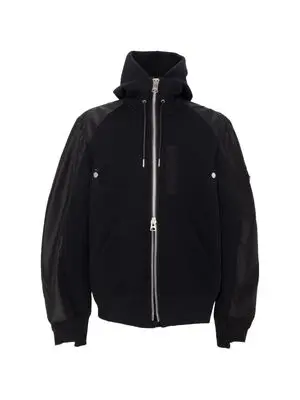 Sacai Cotton And Nylon Hoodie - Multicolor